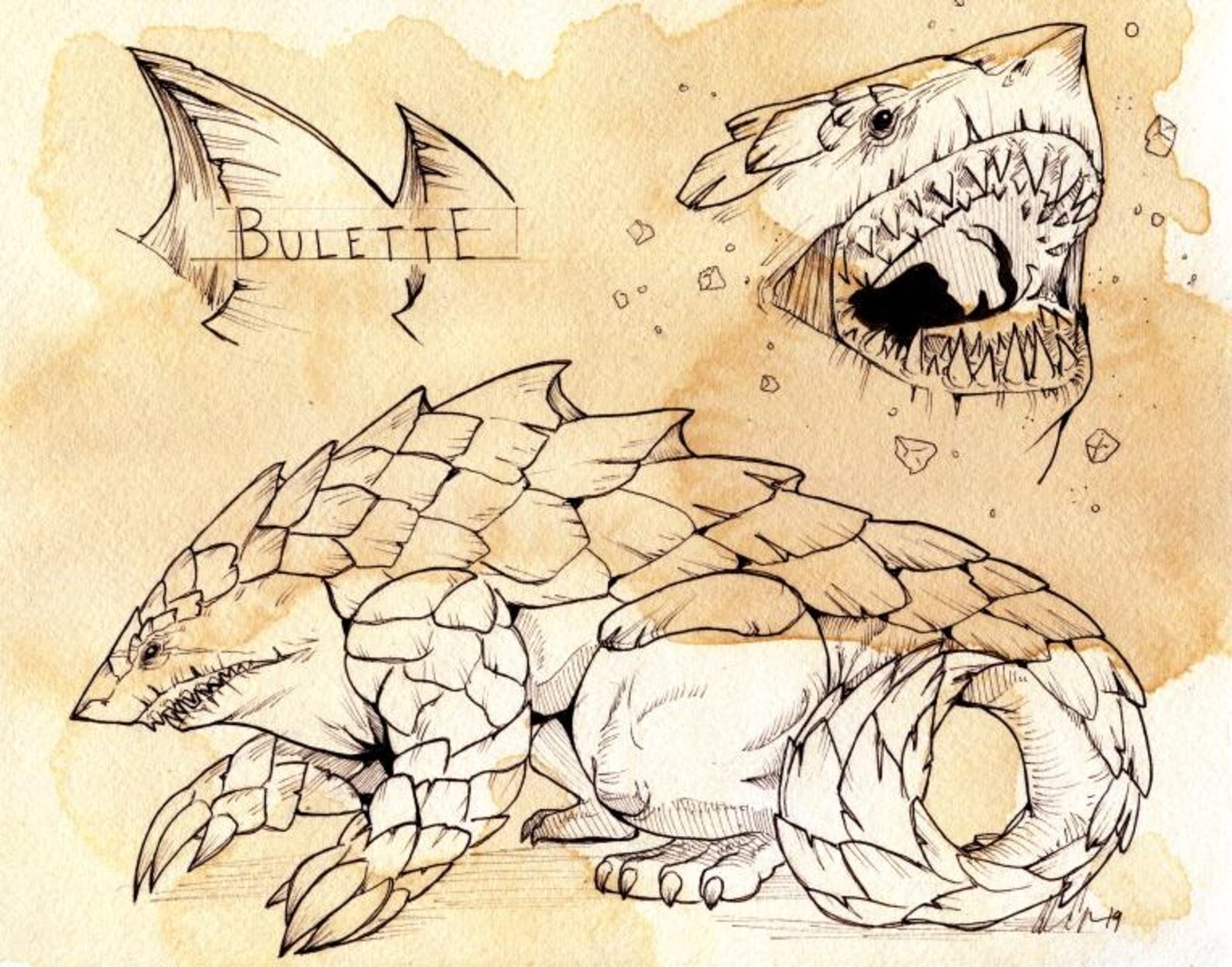 BULETTE: Dnd Monster Gold Foil Print (11x14") - Etsy