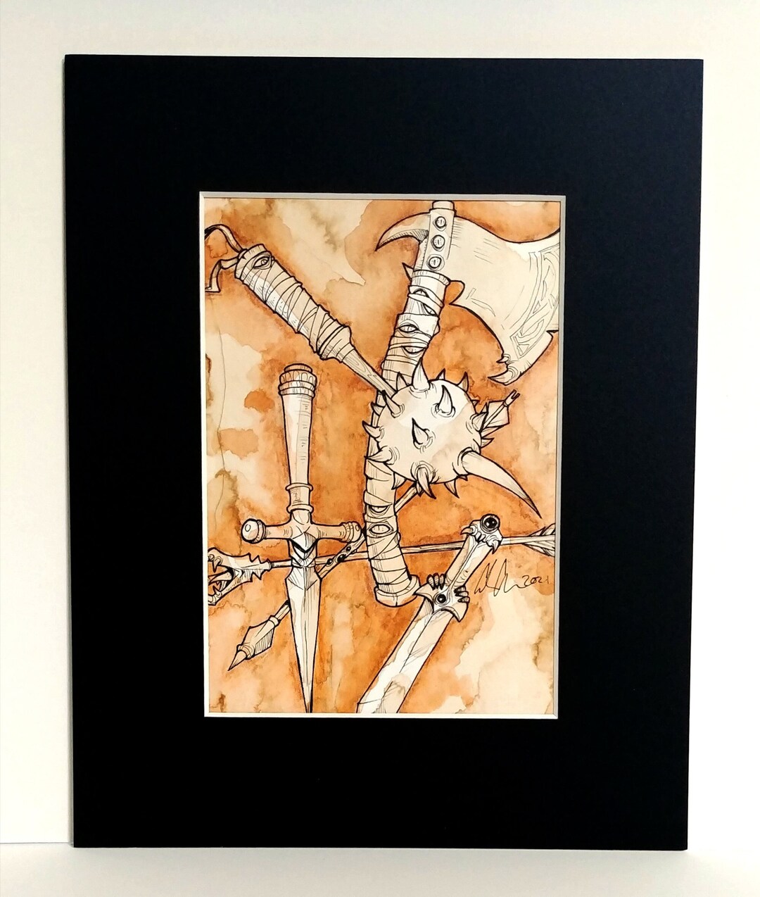 MIMICS IN DISGUISE: Weapons original Coffee Dnd Art - Etsy