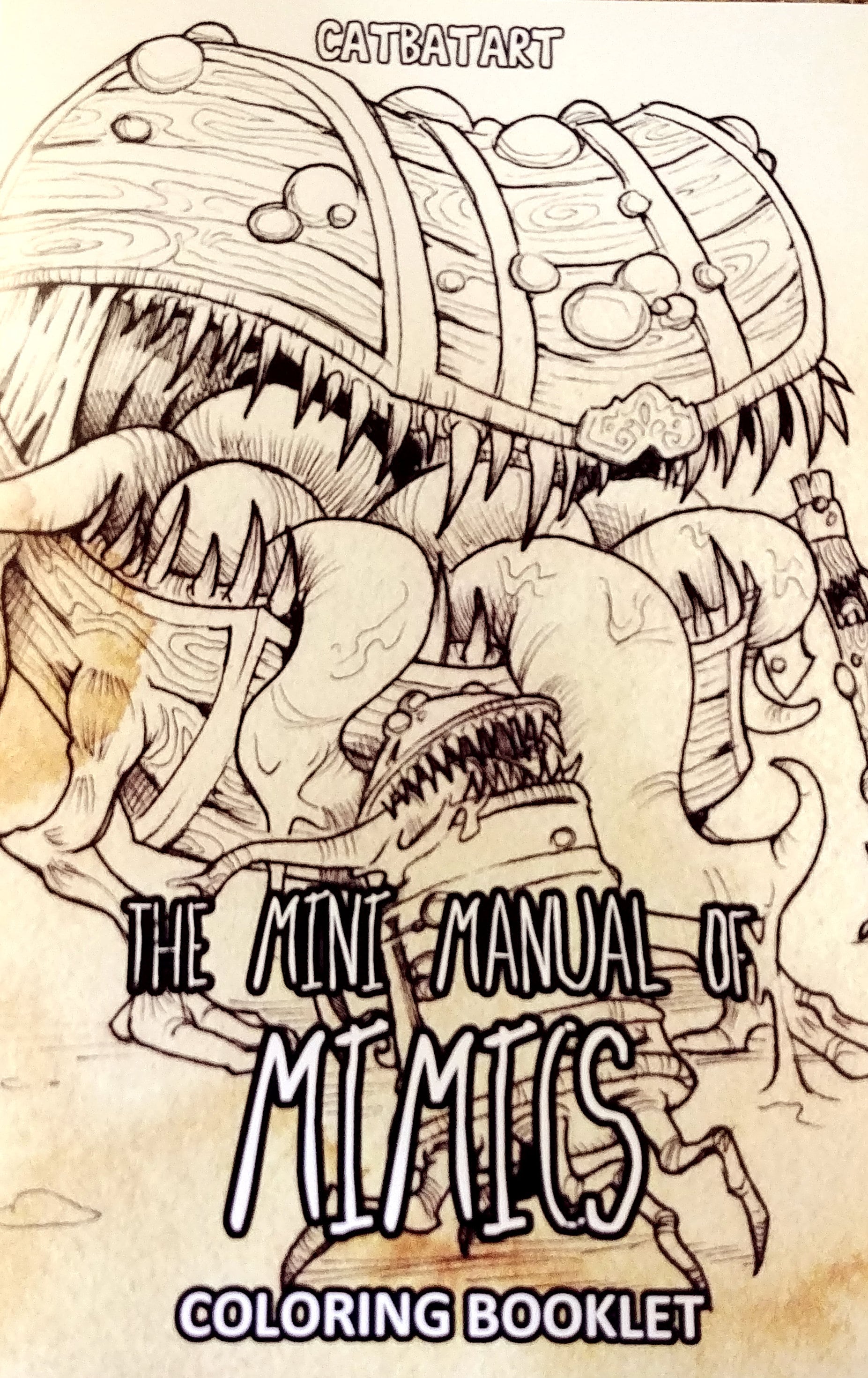 The Mini Manual of Mimics: DnD Coloring Book | Etsy