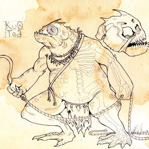 Dnd INKTOBER ORIGINAL "kuo Toa": Coffee Painted 8x10" (11x14 Matted ...