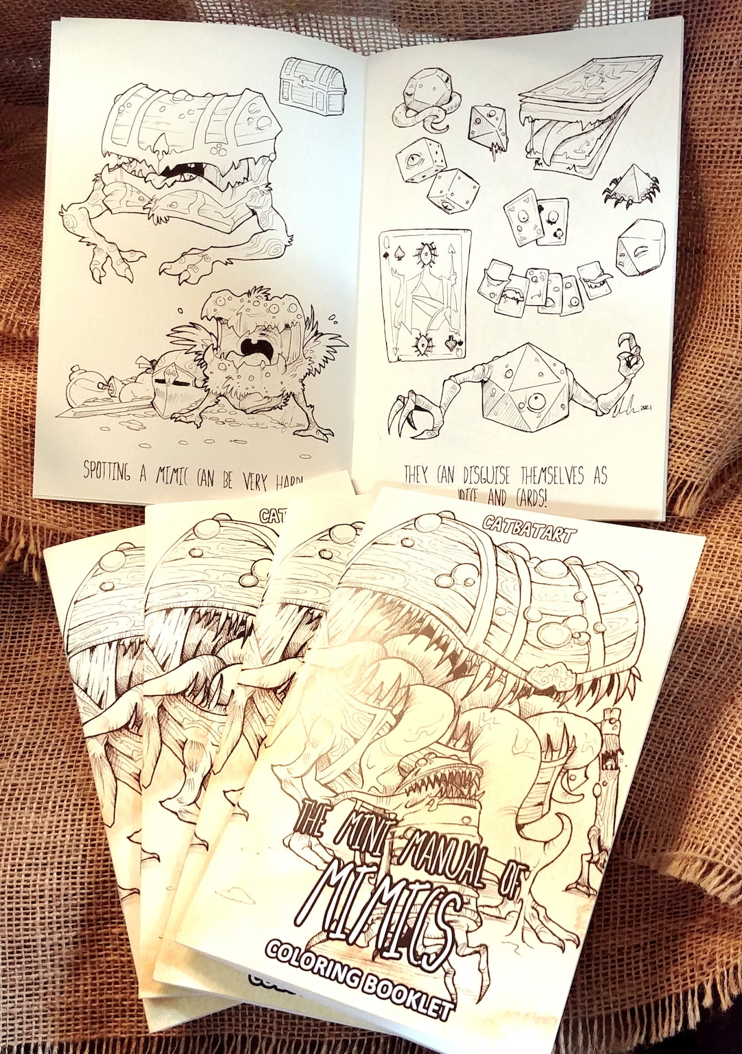 The Mini Manual of Mimics: Dnd Coloring Book - Etsy