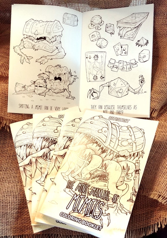 The Mini Manual of Mimics: Dnd Coloring Book - Etsy India