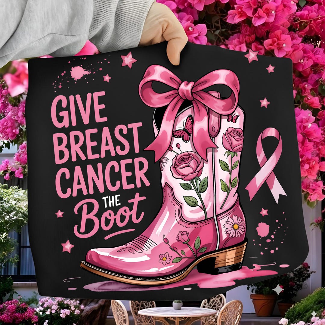 Give Breast Cancer the Boot Png, Breast Cancer Awareness Png, Pink ...