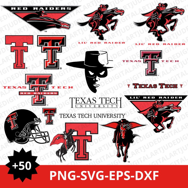 Texas Tech Logo in Svg - Etsy
