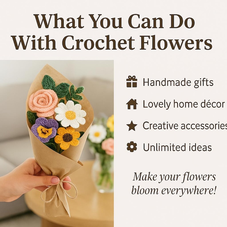 1000+ Crochet Flower Patterns Bundle | 12 PDF Ebooks With Roses, Daisies, Sunflowers & More ...