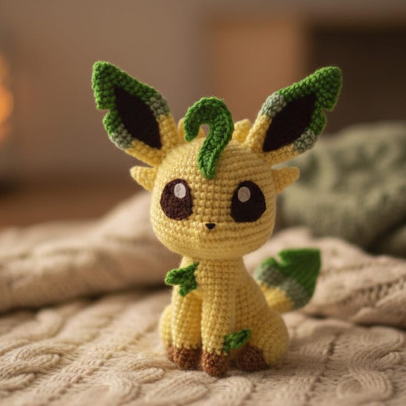 Pokemon Chibi Leafeon Crochet Pattern, Pokemon Plush - Children Toy Pdf ...