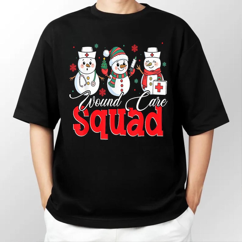Wound Care Squad Snowman PNG: Funny Christmas Medical Design (digital ...