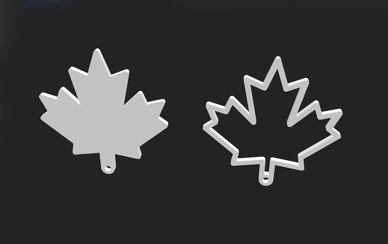 Maple Leaf Keychain STL File FOR 3D PRINTING - Etsy