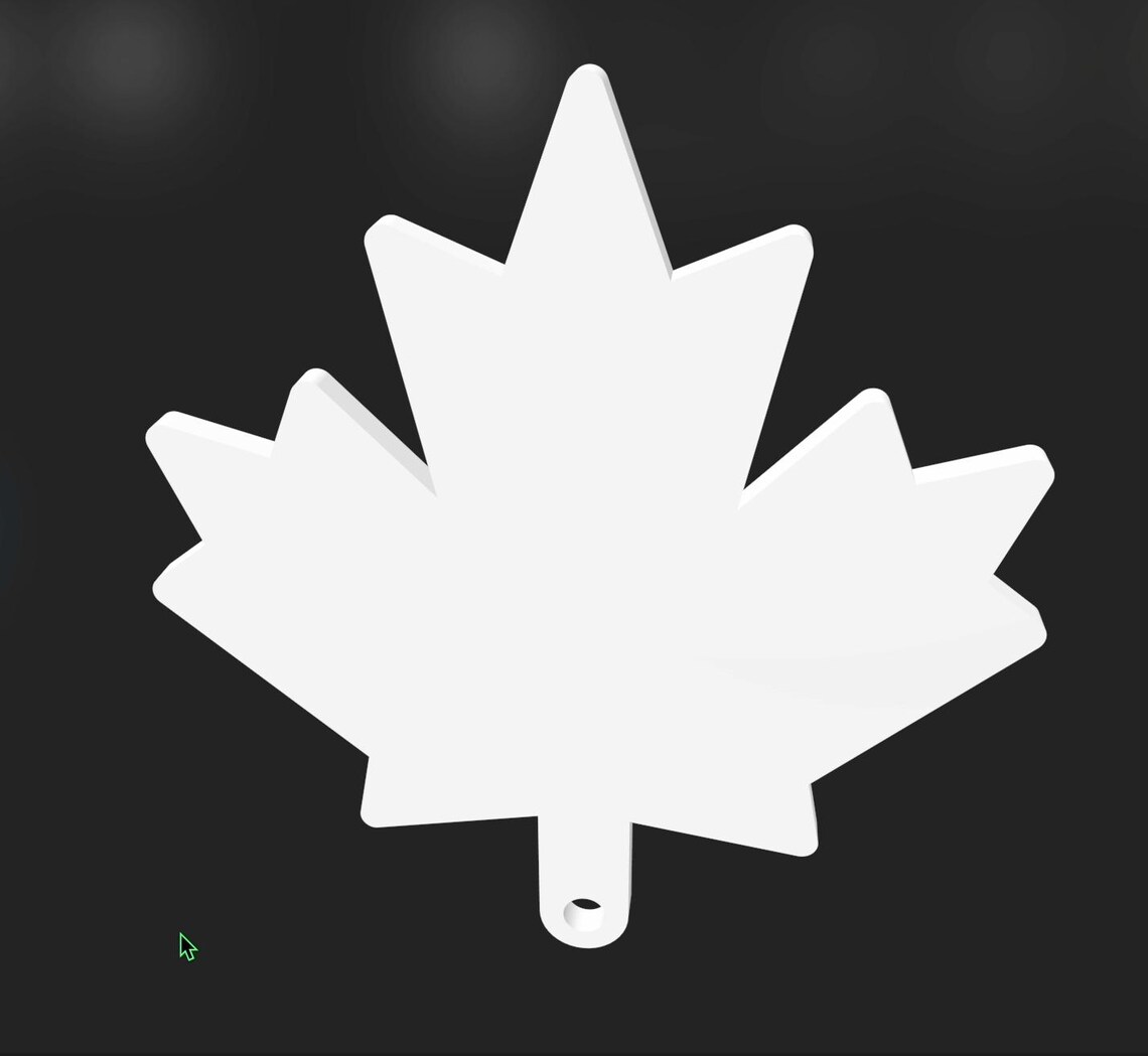Maple Leaf Keychain STL File FOR 3D PRINTING - Etsy
