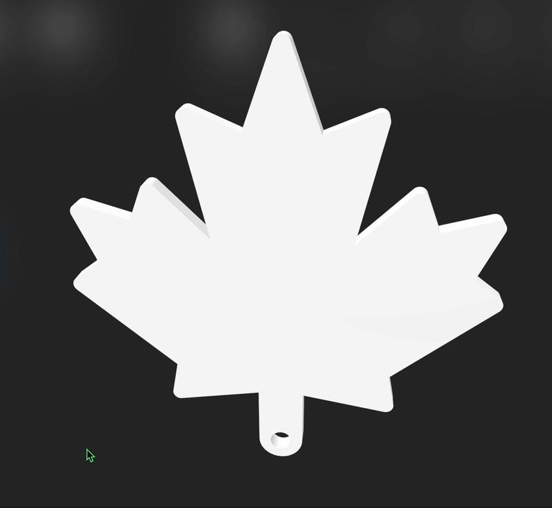 3D Maple Leaf Keychain STL File FOR 3D PRINTING - Etsy