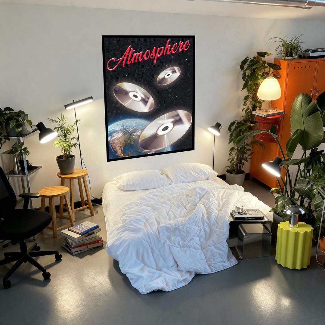 Floating CD Atmosphere Poster - Etsy