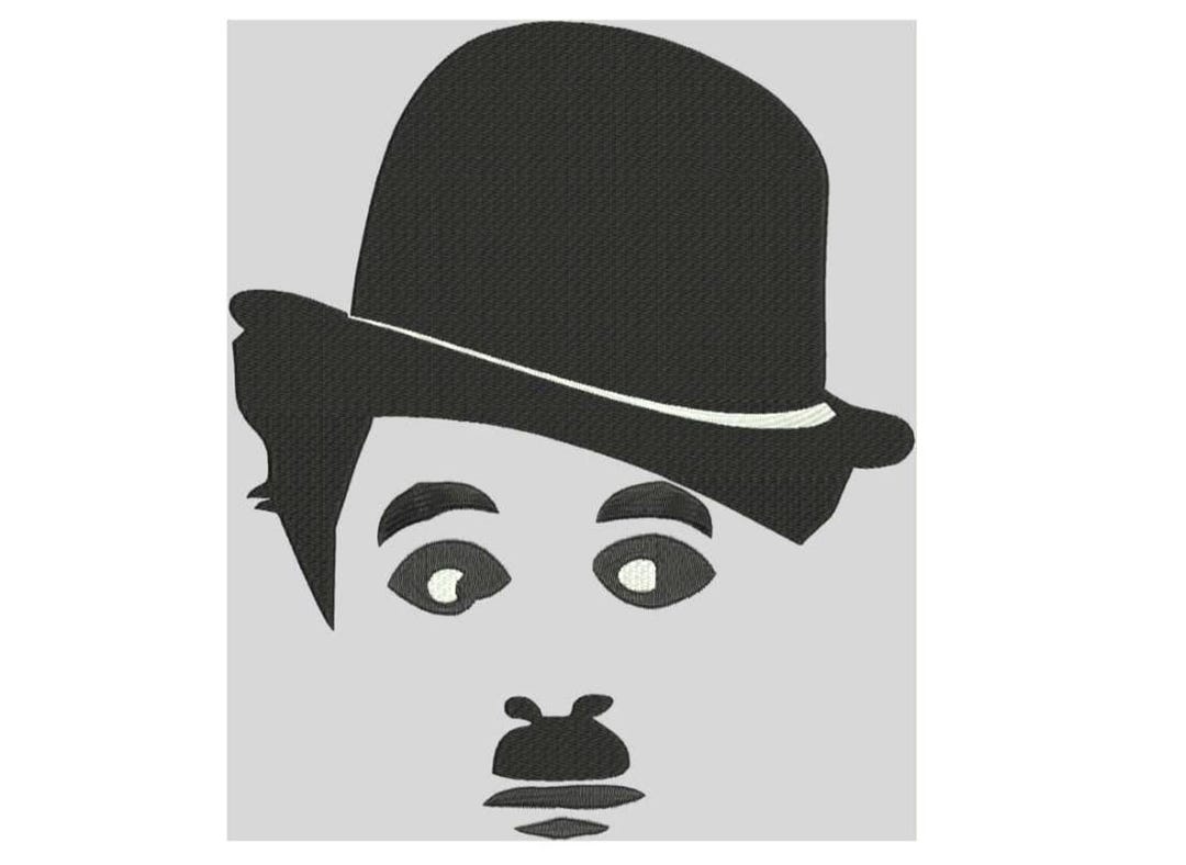 Charlie Chaplin Embroidery Design | Vintage Movie Star DST File ...