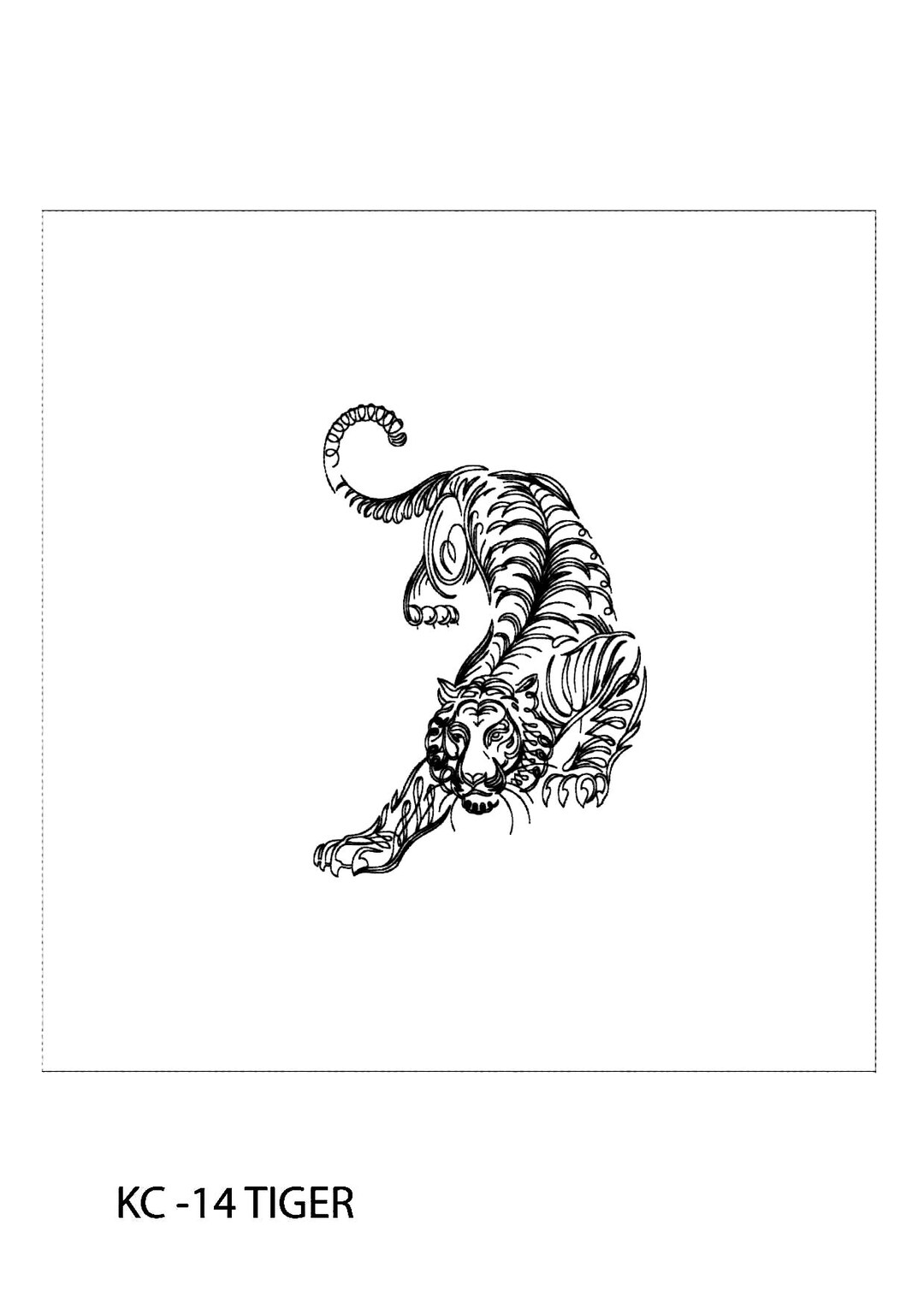 Golden Tiger Machine Embroidery Design – Wild Animal Pattern – Instant ...