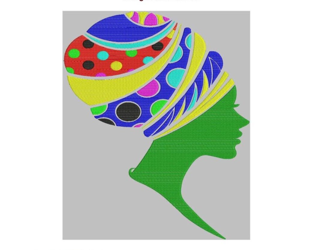 Face Artwork Embroidery Design DST File | Modern Abstract Line Art ...