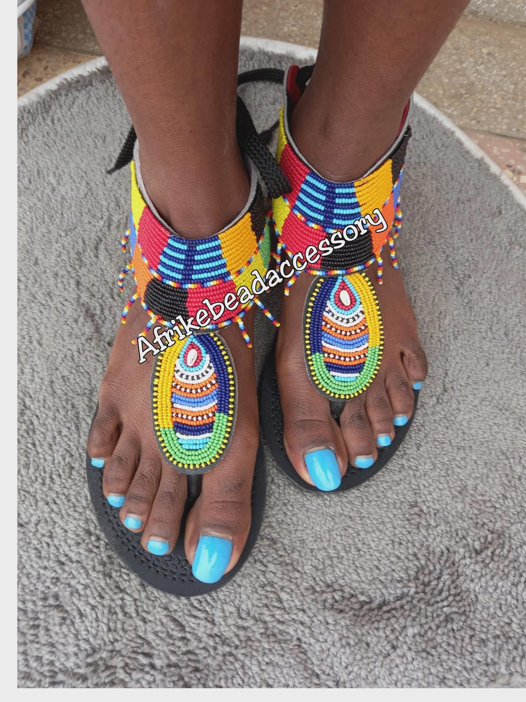Gladiator Masai African Gift Her Sandals Maasai Wedding Beaded Female ...