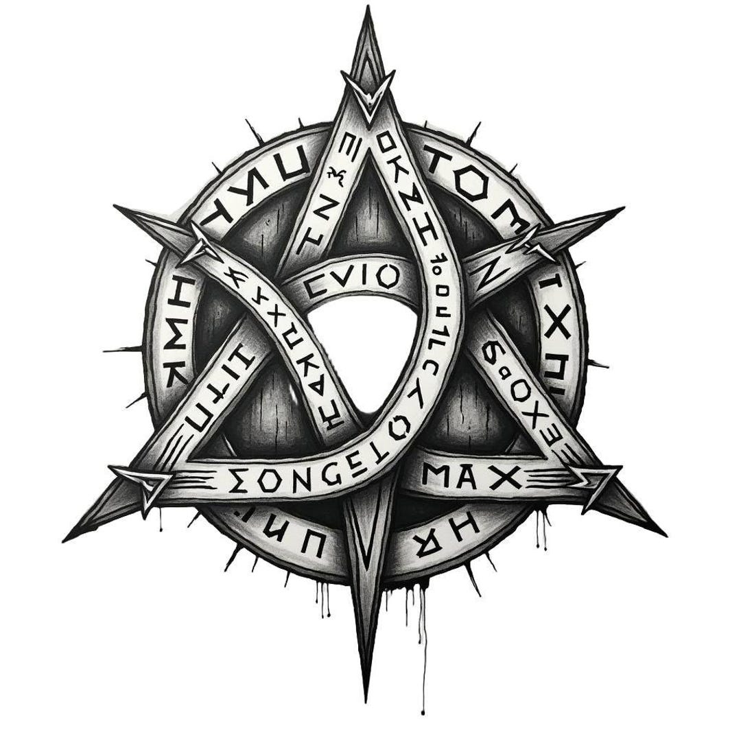 Occult Symbol Tattoo Stencil – Mystic Sigil Design (4K PNG + A4 PDF) - Etsy