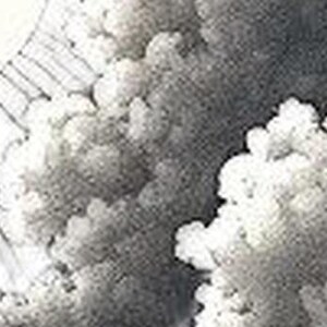 Sun Behind Clouds Tattoo Stencil – Blackwork Realistic Smoke & Light ...