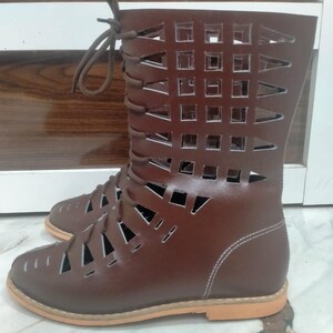 Roman Gladiator Caligae Genuine Leather Boot Reenactments LARP Cosplay ...