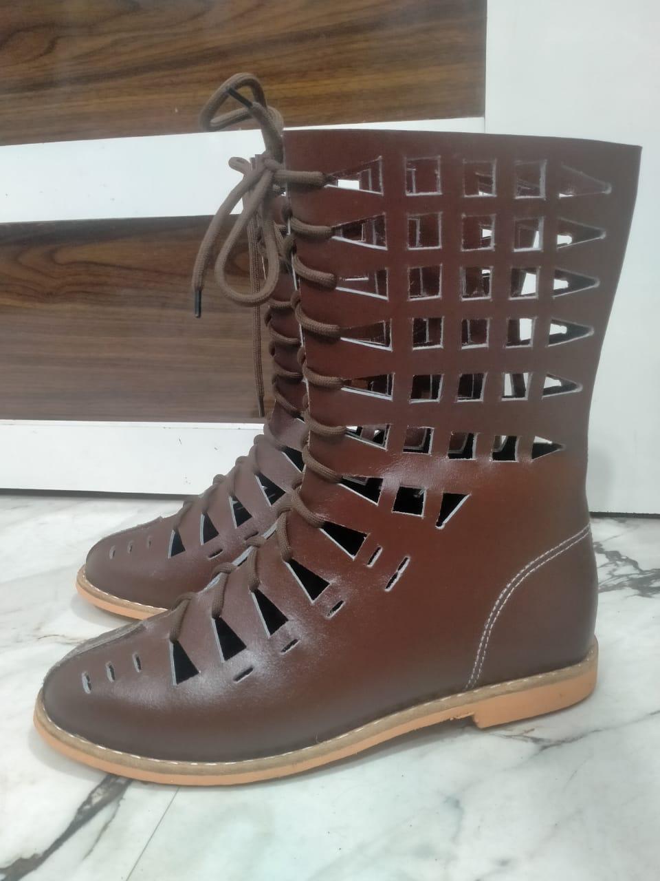 Roman Gladiator Caligae Genuine Leather Boot Reenactments LARP Cosplay ...