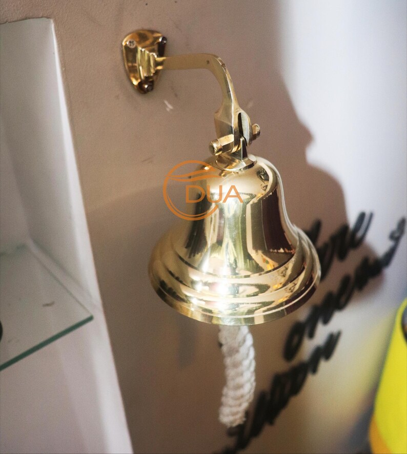 Vintage Style Solid Brass Doorbell – Wall Mount With Rope Pull - Etsy