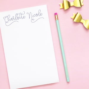 Personalized Girl Note Pads, Custom Stationary Notepad for Women ...