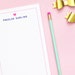 Personalized Girls Note Pads, Heart Stationery for Kids Customized ...