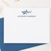 Personalized Notecards With Envelopes, Flat Shark Stationary Set for ...