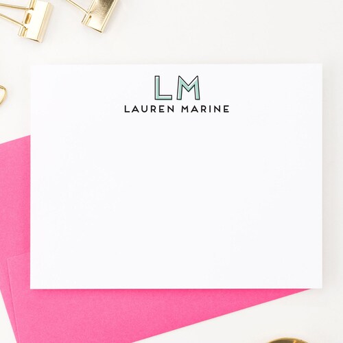 Personalized Monogrammed Stationary Set for Adults Customized - Etsy