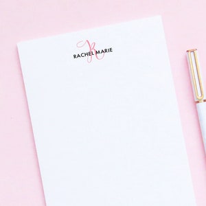 Personalized Monogrammed Notepad for Women Custom Stationery Notepad, Womens Stationary Paper ...