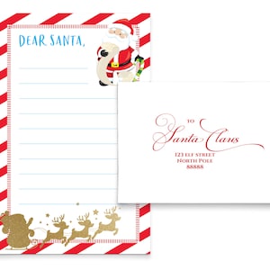 Dear Santa Letters to Santa Stationery Kit for Kids, Santa Clause ...