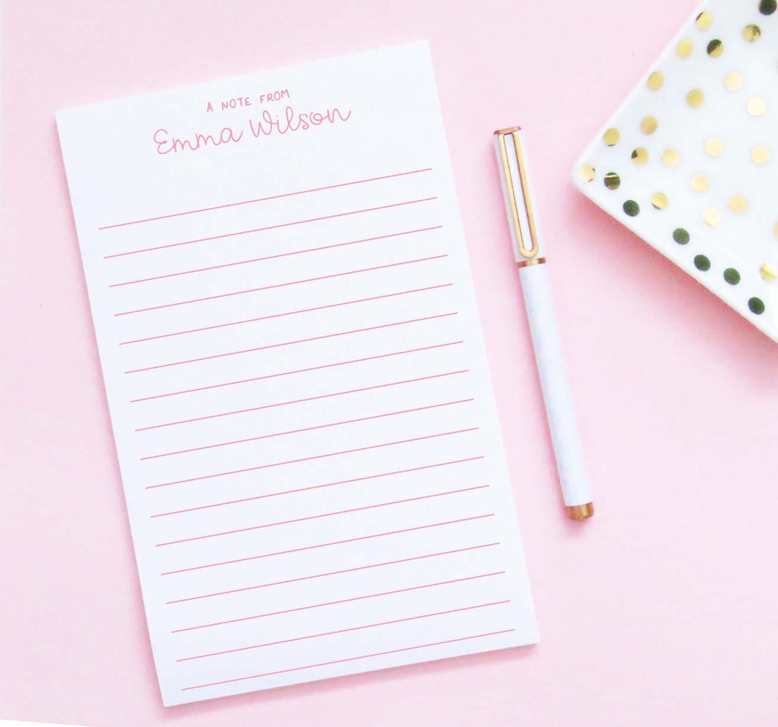 Girls Personalized A Note From Notepad, Lined Writing Paper for Kids ...