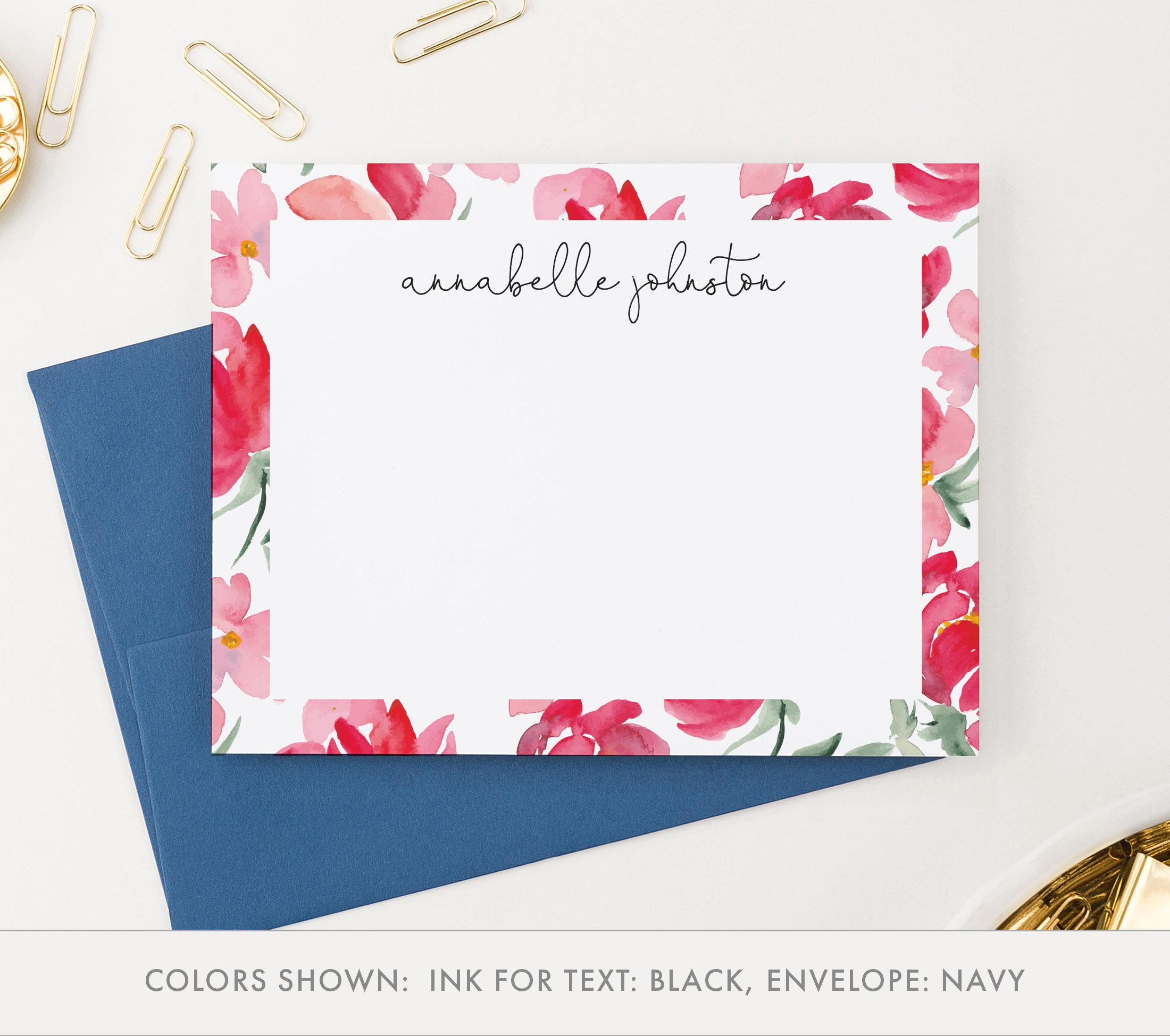 Floral Stationary Set Personalized Stationary for Women | Etsy