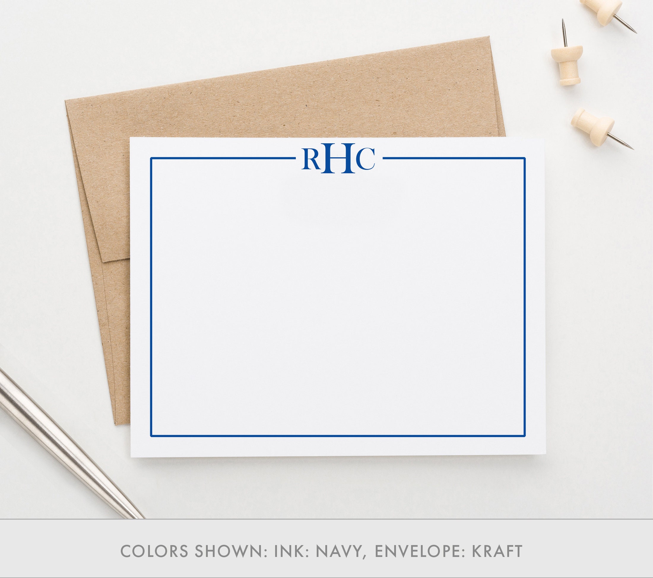 Personalized Monogrammed Stationary Set for Adults Customized | Etsy