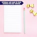 Custom Stationary Notepad for Girls Customized Writing Paper - Etsy