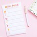 Cute Weekly Meal Plan Notepad Personalized for Family Dinner Menu for ...