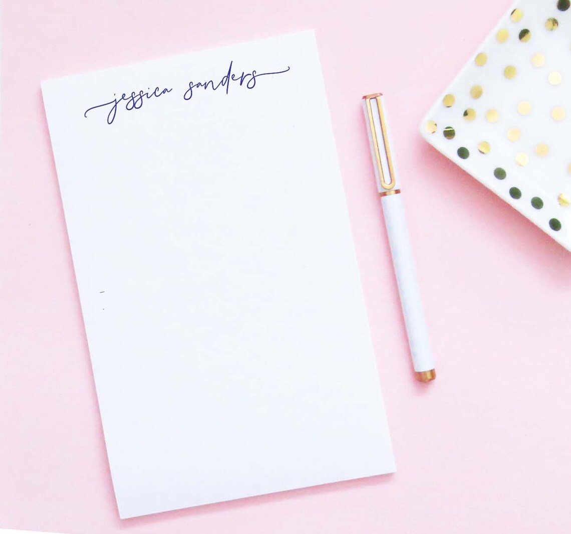 Classic Script Notepad for Women, Womens Modern Script Note Pad ...
