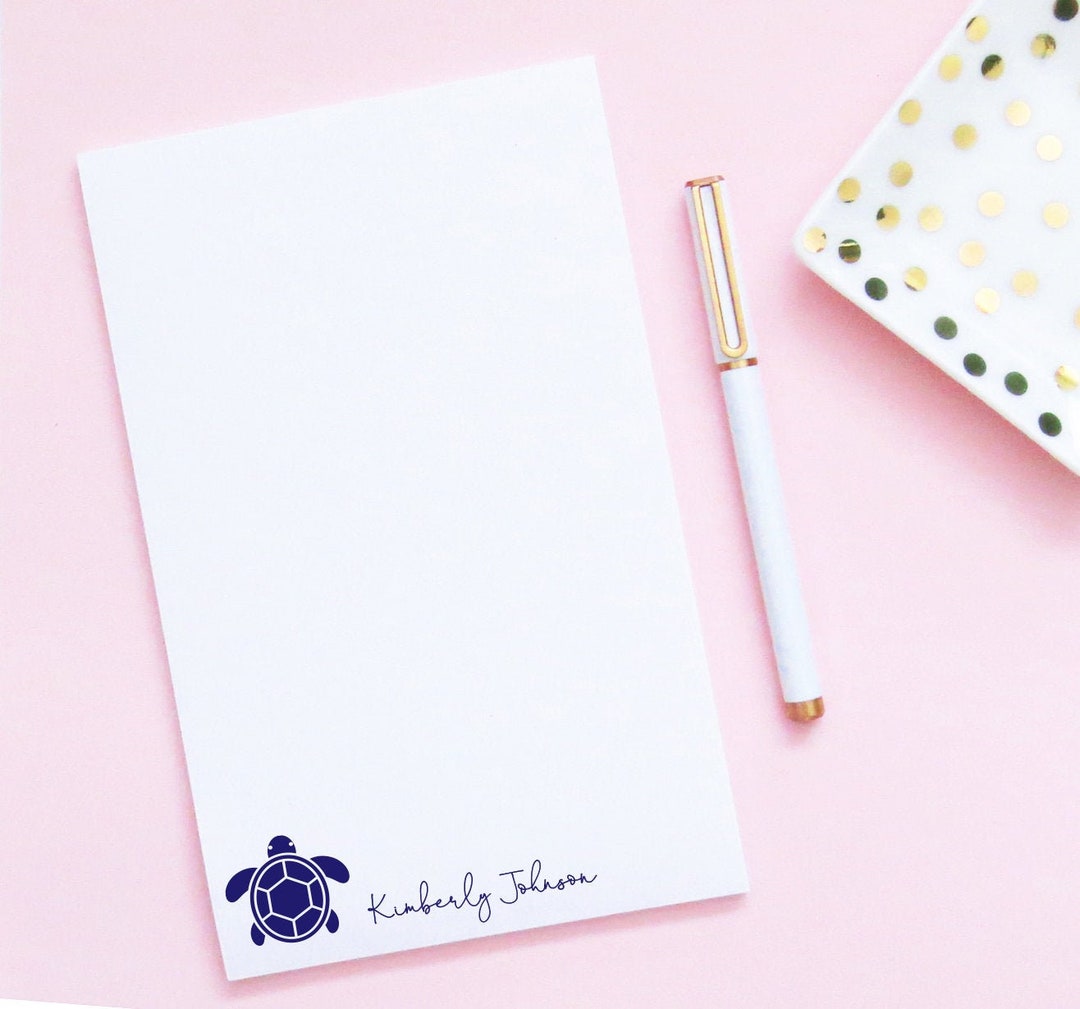 Sea Turtle Stationery Sea Turtle Notepad, Personalized Notepad Lined ...