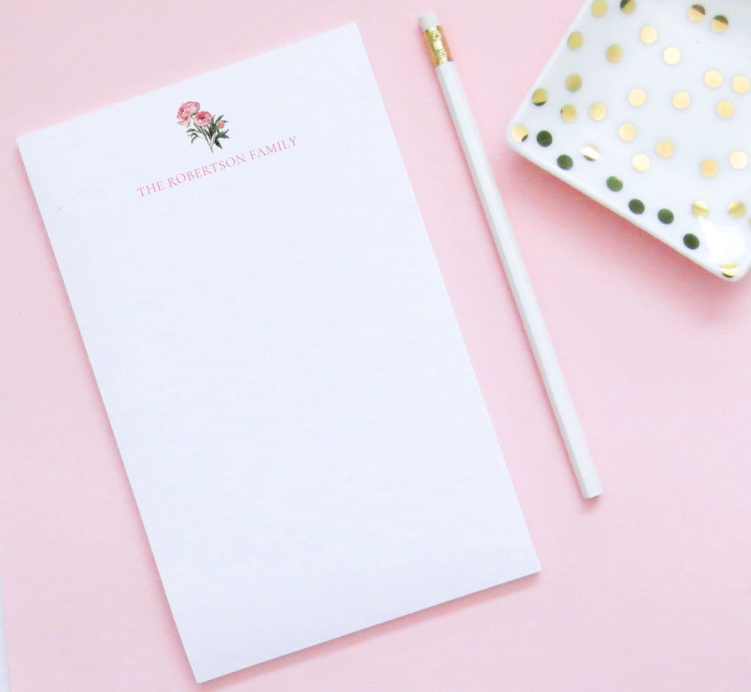 Personalized Family Notepads and Envelope, Customized Note Pad With ...