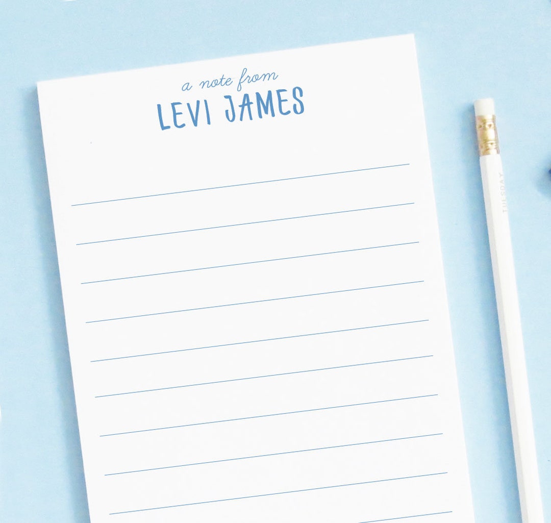 Personalized Notepad for Kids Lined Paper, Notepads for Kids Stationery ...