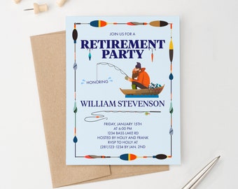 Retirement Fish Invitation - Etsy