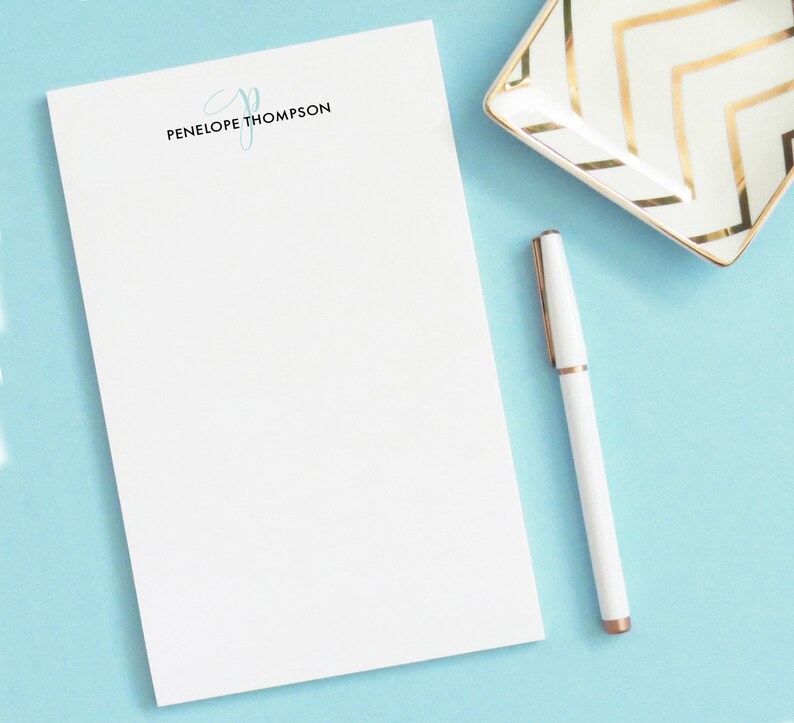Personalized Monogrammed Notepad for Women Custom Stationery - Etsy