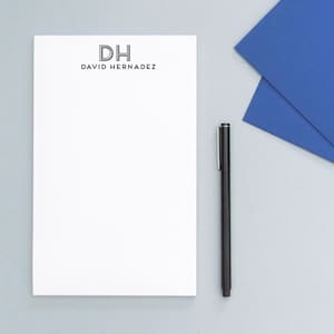 Monogrammed Womens Notepads, Customized Note Paper for Women Custom ...