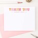 Simple Girls Thank You Cards, Personalized Kids Thank You Notes, Girl ...