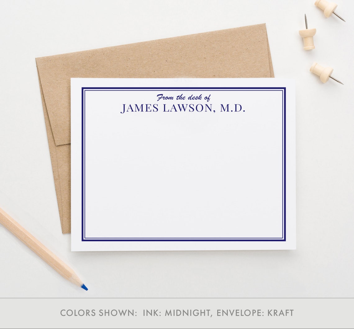 Professional Personalized Stationery For Men Custom Stationary | Etsy