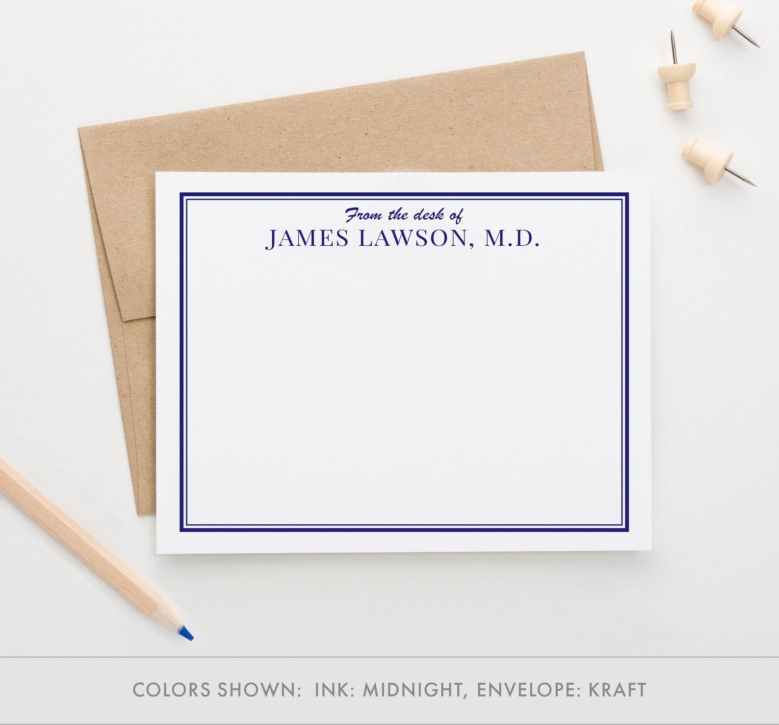 Professional Personalized Stationery For Men Custom Stationary | Etsy