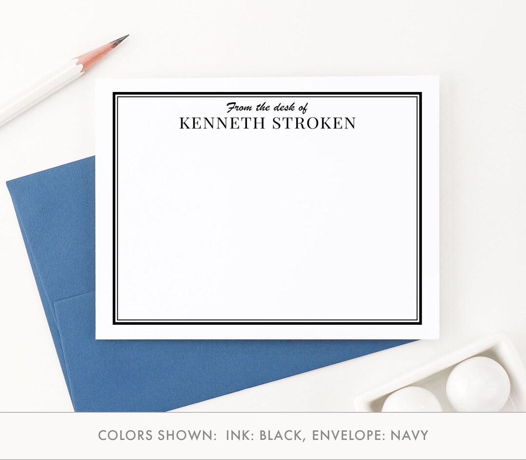 Professional Personalized Stationery for Men Custom Stationary From the ...