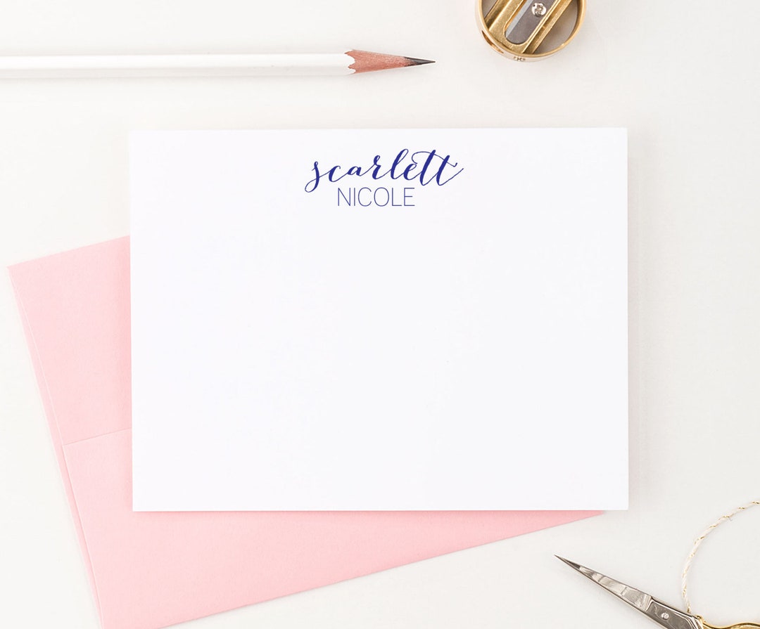 Personalized Note Cards for Women Custom Thank You Cards With Envelopes ...