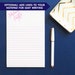 Personalized Womens Stationery Custom Stationary Notepad for - Etsy