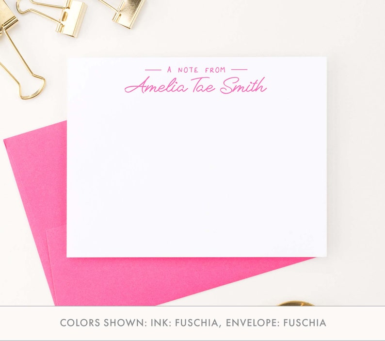 A Note From Note Cards for Kids Personalized Stationery Set - Etsy