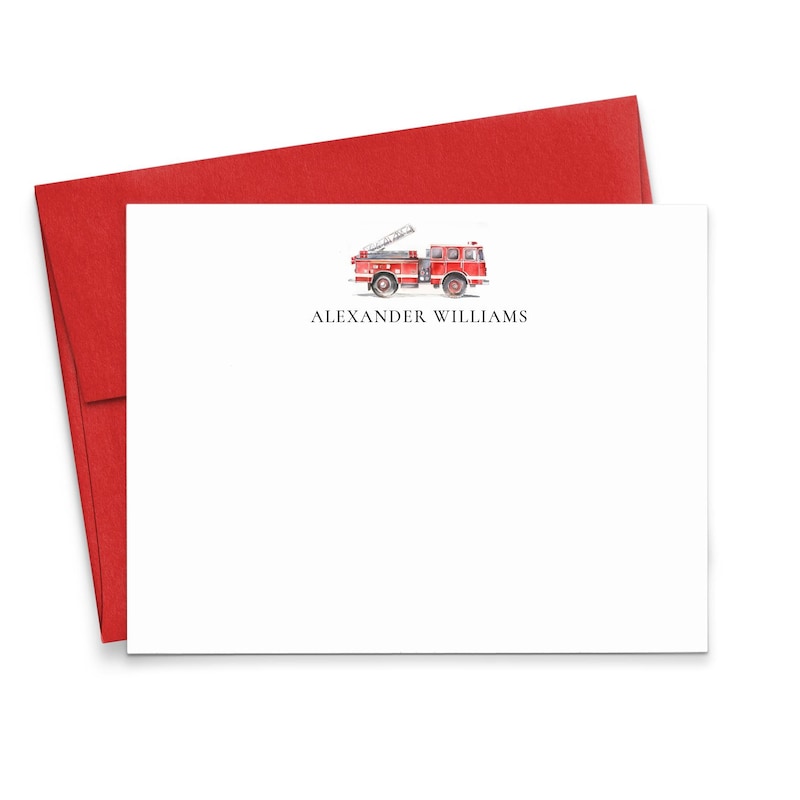 Fire Truck Thank You - Etsy